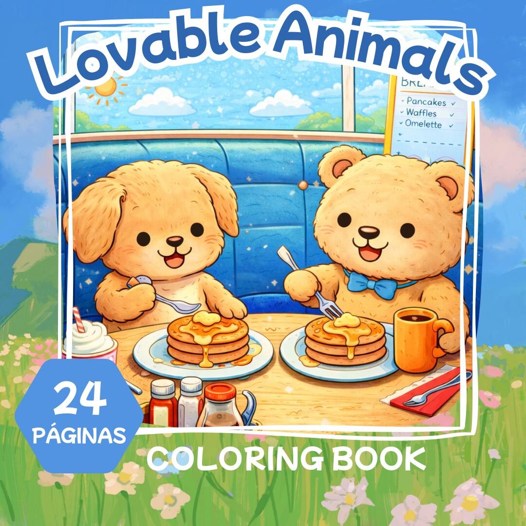 Lovable Animals — Adorable Animals Coloring Book PDF Ready for Printing ...