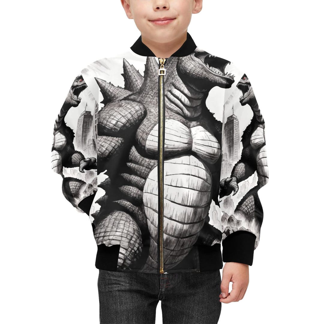 Godzilla Kids Bomber Jacket Personalized Custom Gift - Etsy