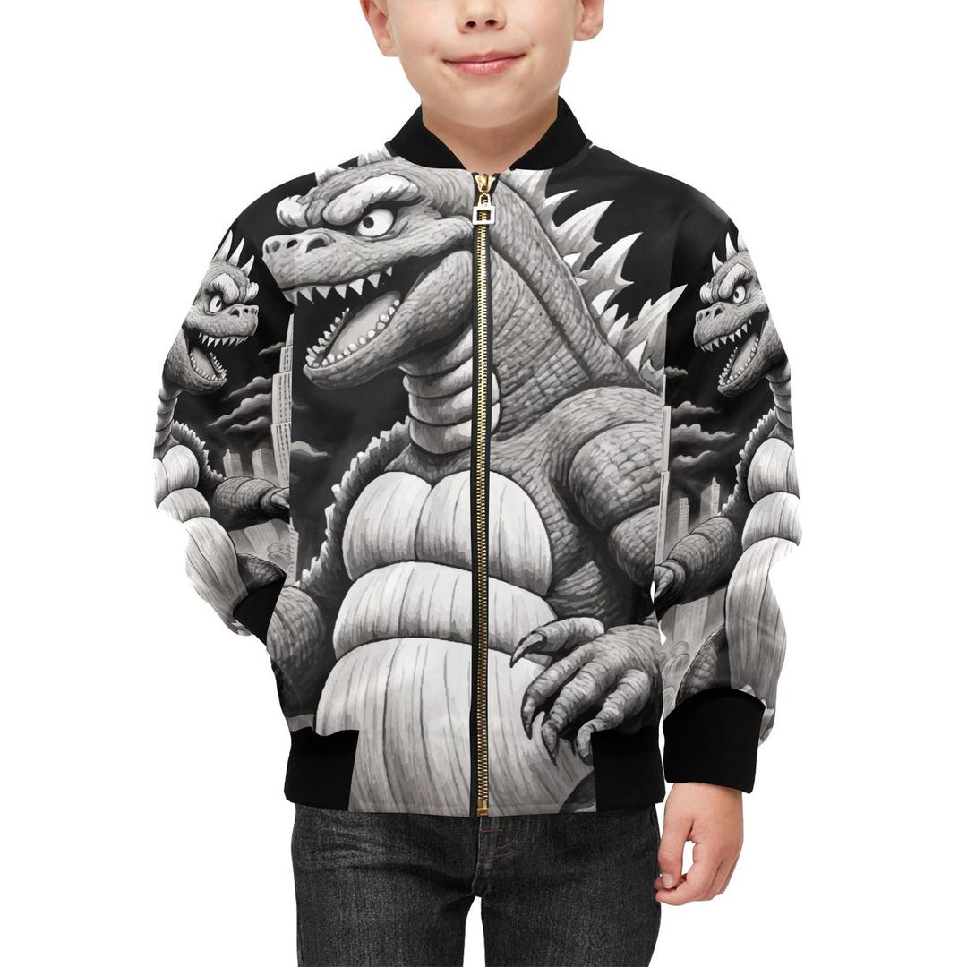 Godzilla Kids Bomber Jacket Personalized Custom Gift - Etsy