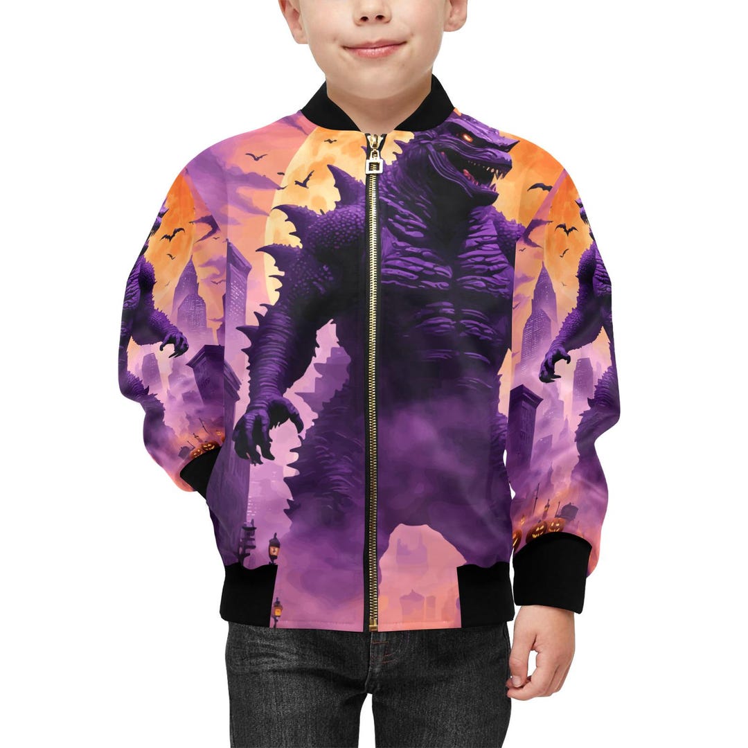 Godzilla Kids Bomber Jacket Custom Gift Personalized Kaiju Gojira - Etsy
