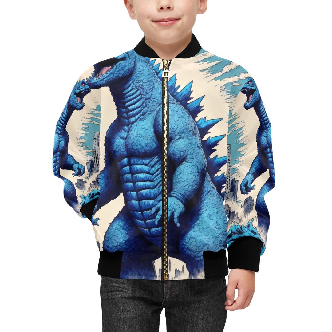 Godzilla Bomber Jacket Kids Personalized Custom Gift - Etsy