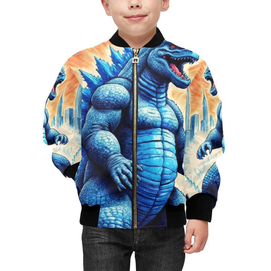Kids Bomber Jacket Godzilla Personalized Gojira Kaiju Gift Custom ...