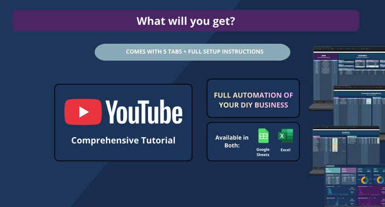 DIY Manufacturing Inventory Dashboard | COGS, BOM & Pricing (google ...