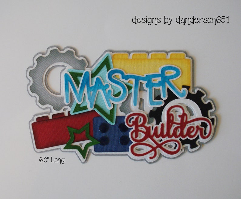 Title Master Builder Legos Boys Kids Pre-made Paper Piecing Die Cuts ...