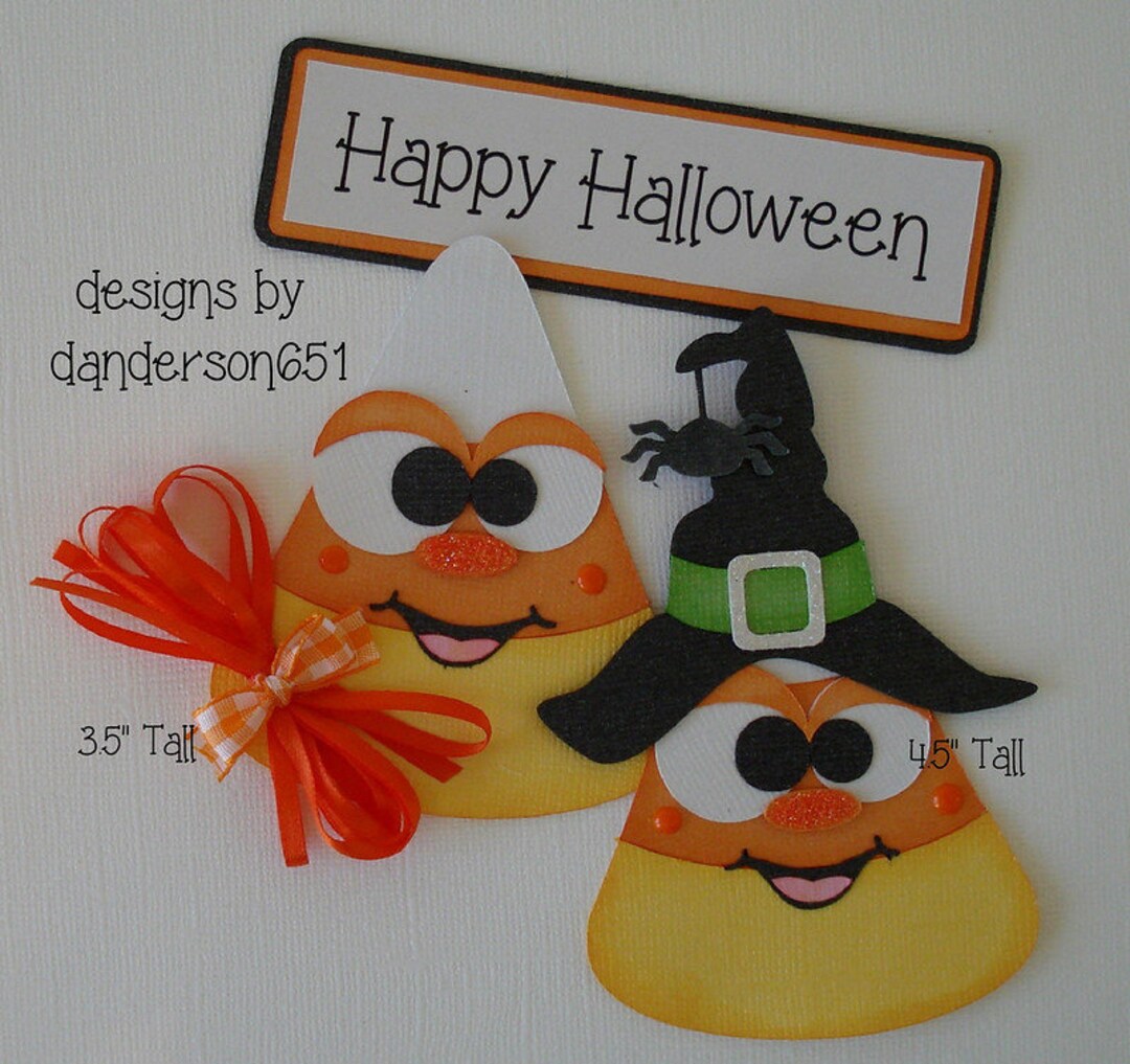 Halloween Candy Corn Witch Pre-made Paper Piecing Die Cuts for ...
