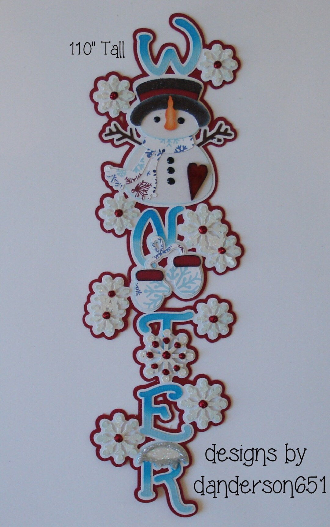 WiNtEr SnOwMaN TiTle MiTtEnS SnOwFlAkeS Papel Prefabricado Piecing ...