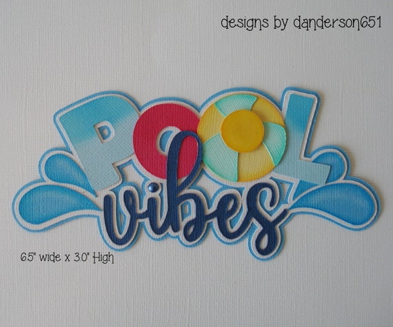 Pool Summer Title Boy Girl Kids Vacation Pre-made Paper | Etsy