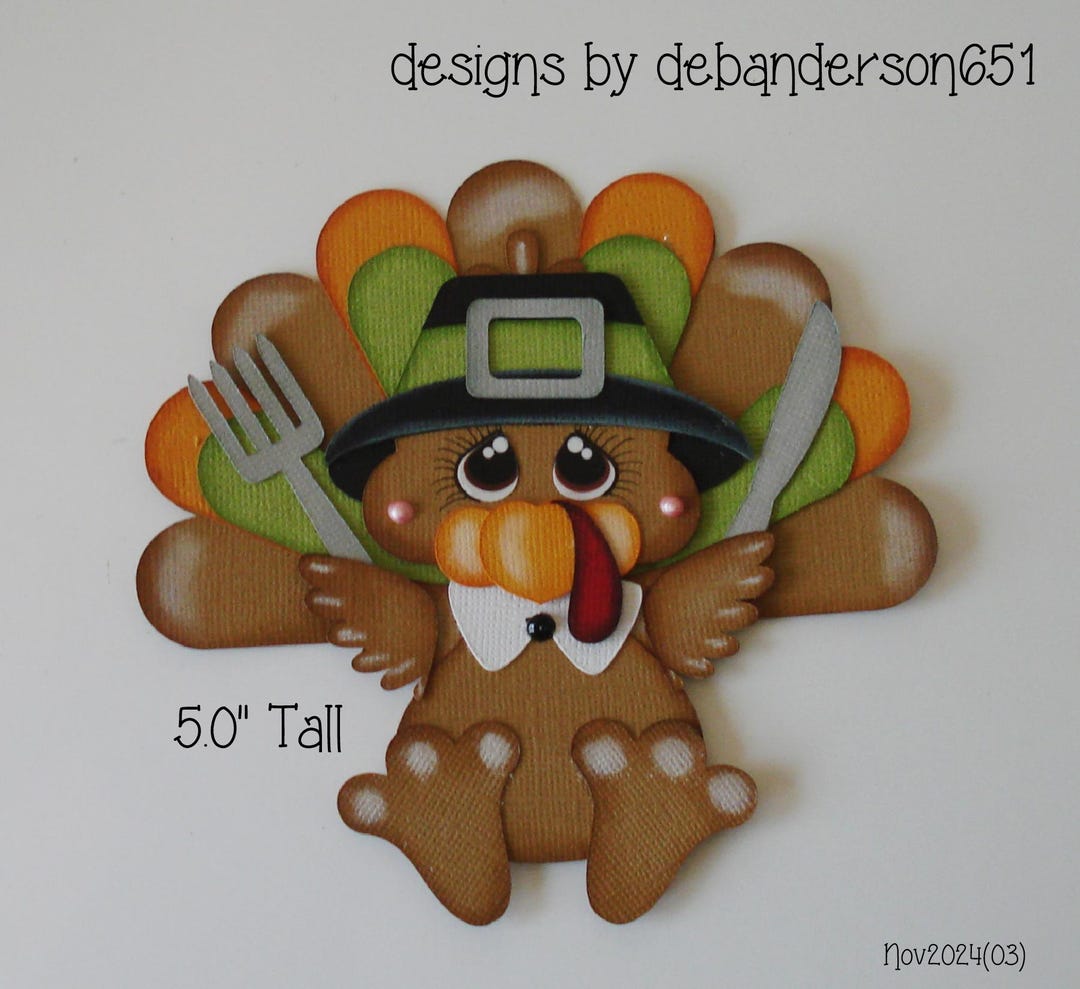 Thanksgiving Turkey Fall Autumn Holiday Pumpkins Pre-made Paper Piecing ...
