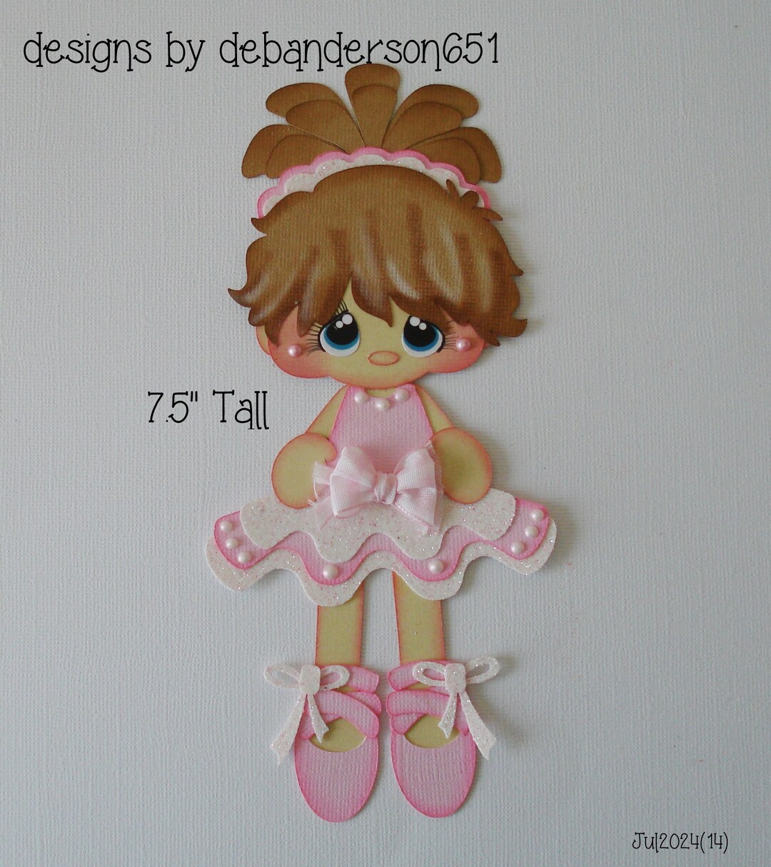 Scrapbook Ballerina Dance Girls Title Die Cut A Premade Paper Piecing ...