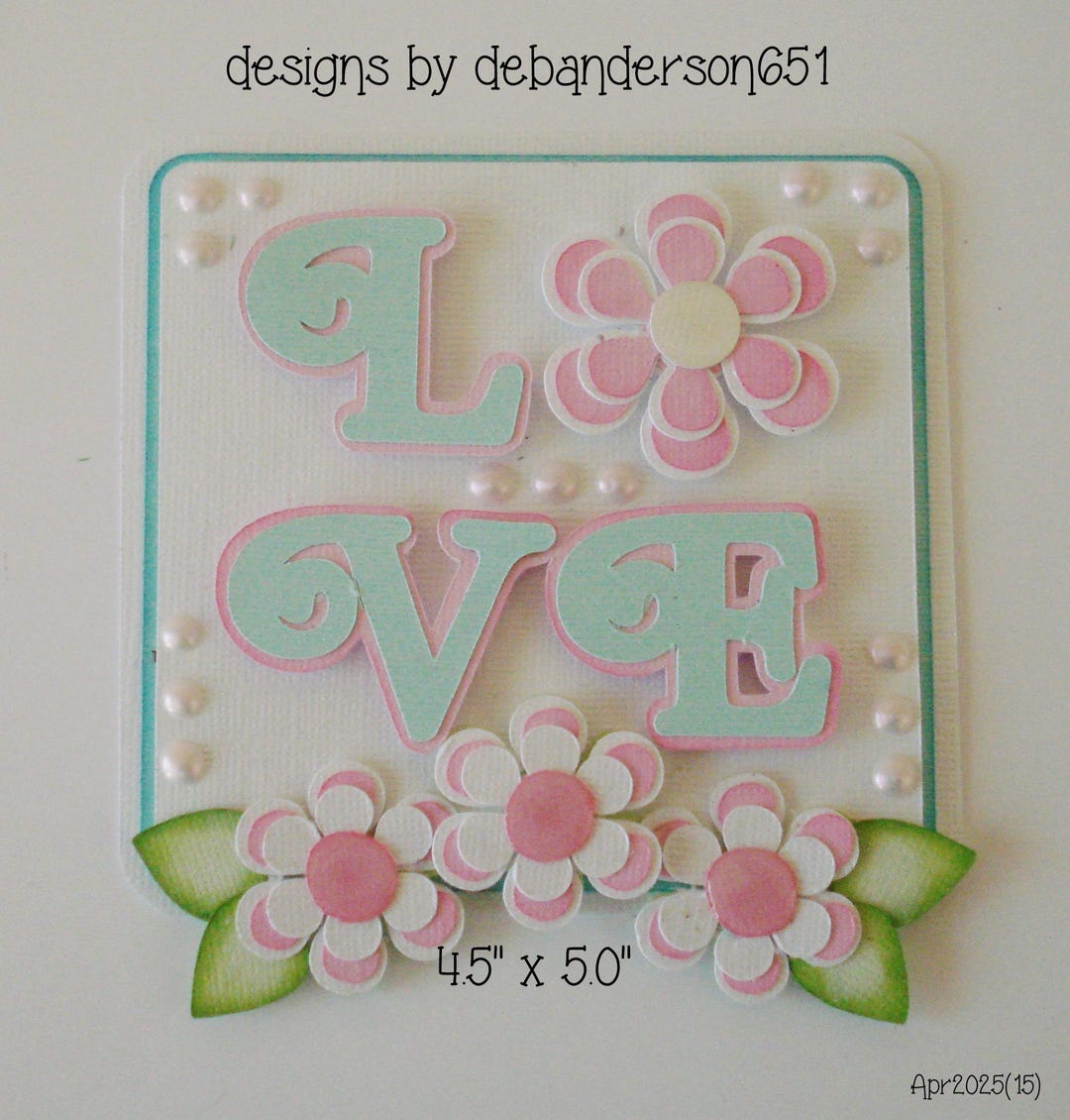 Scrapbook Love Flowers Die Cut A Premade Paper Piecing for Scrapbook ...