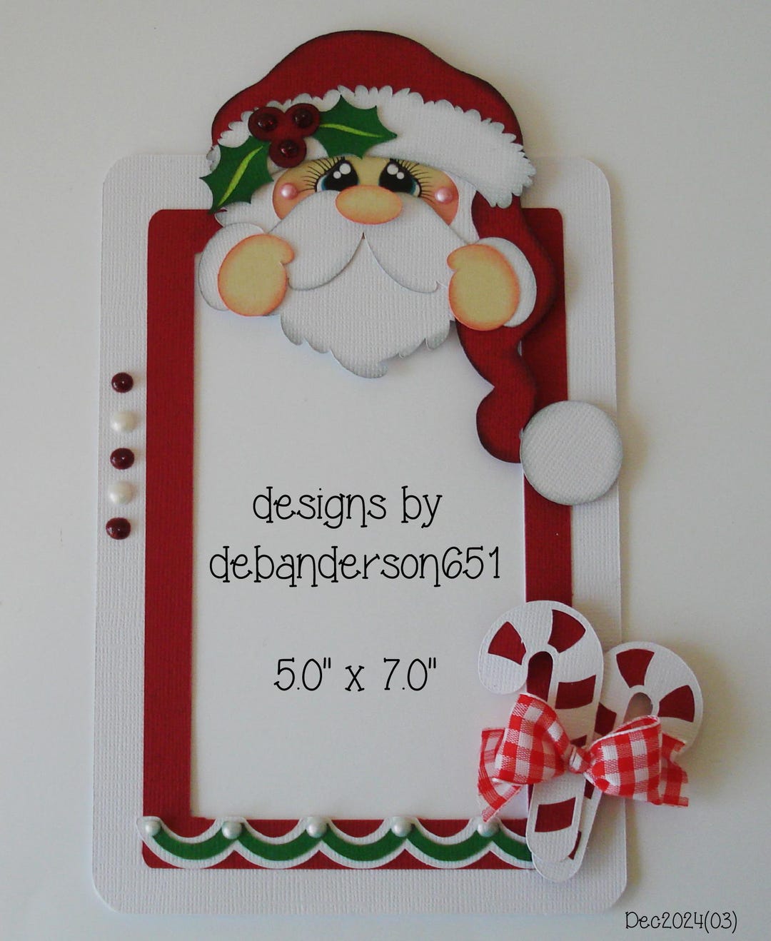 Scrapbook Sannta Frame Pictures With Santa Holiday Die Cut A Premade ...