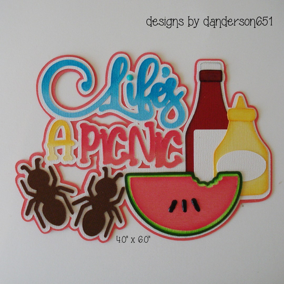 Picnic Title Outdoors Summer Ants Bugs Pre-made Paper Piecing - Etsy