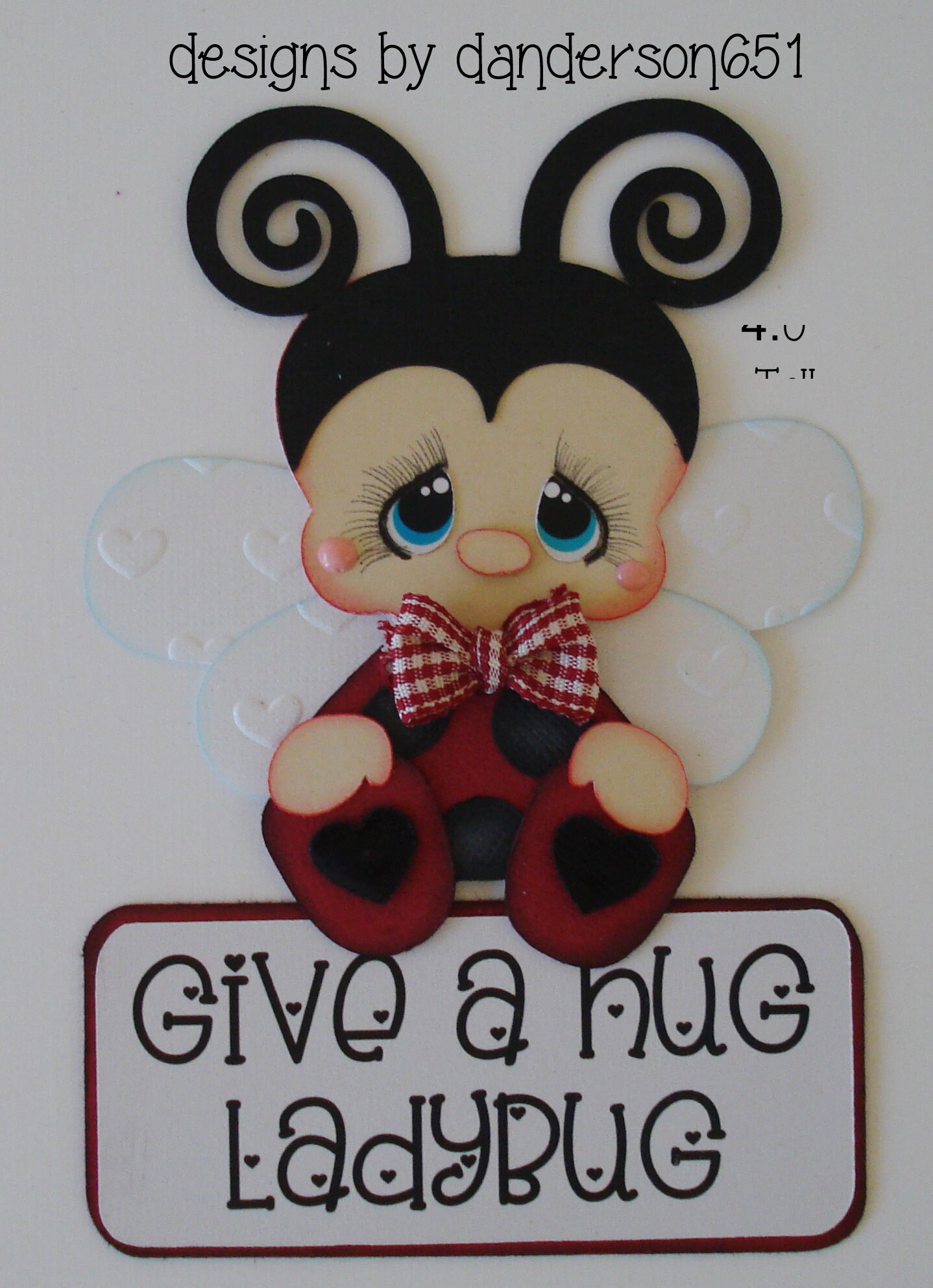 Lady Bug Kids Hugs Girl Boy Bugs Pre-made Paper Piecing Die Cuts for ...