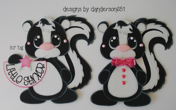 Skunk Animal Love Kids Stinker Girl Pre-made Paper Piecing Die - Etsy