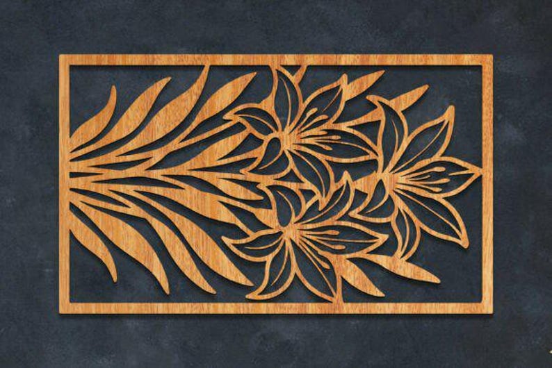 Laser Cut Floral Panel SVG Bundle | CNC Wall Art Patterns for Glowforge ...