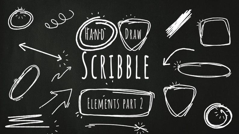 Premiere Pro Scribble Elements, Animated Sketch Effects (digital ...