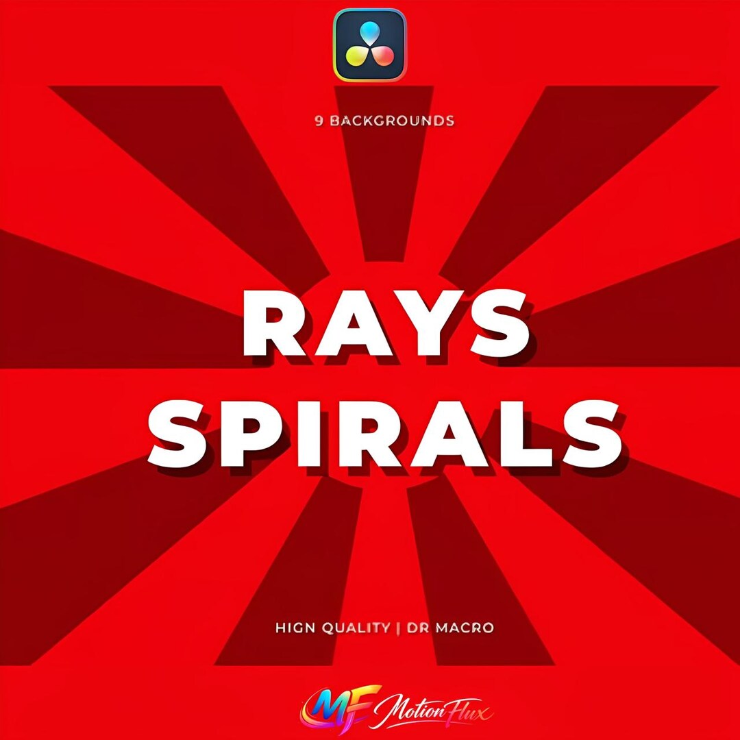 Davinci Resolve Animated Rays & Spirals Backgrounds – VFX Asset ...