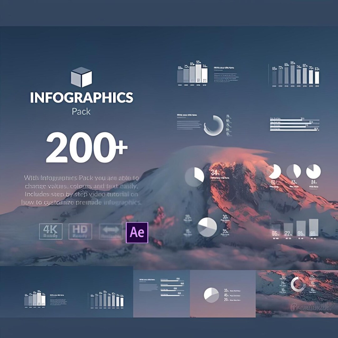 After Effects Info-graphics Template Pack – 200+ Maps, 500+ Icons ...