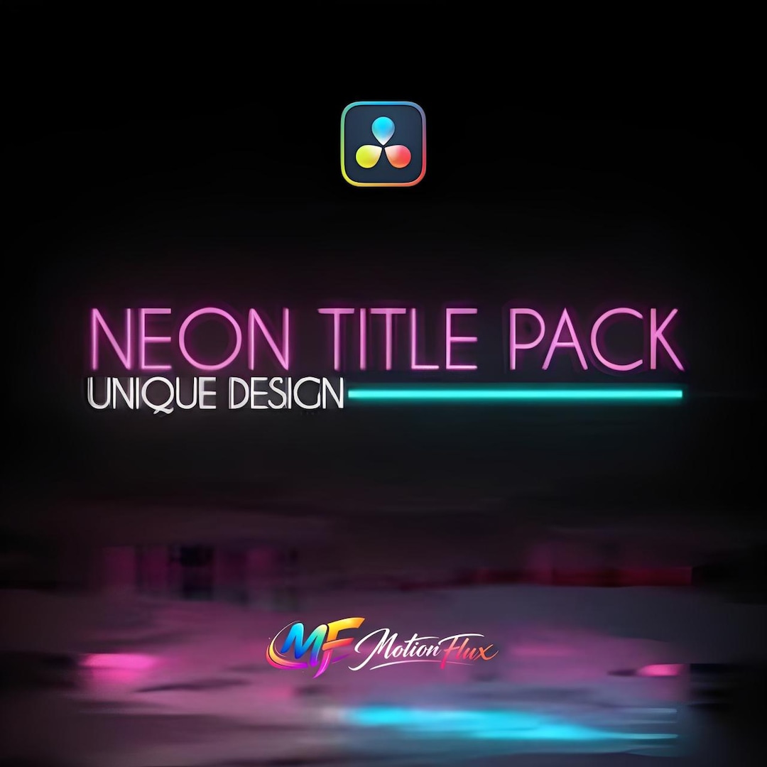 Neon Titles Pack for Davinci Resolve – Animated Text Intro Macros - Etsy