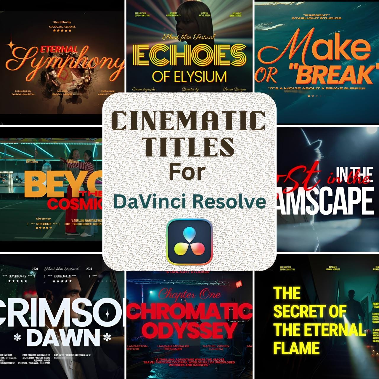 Cinematic Titles Pack for Davinci Resolve | Movie Title Presets | Film ...