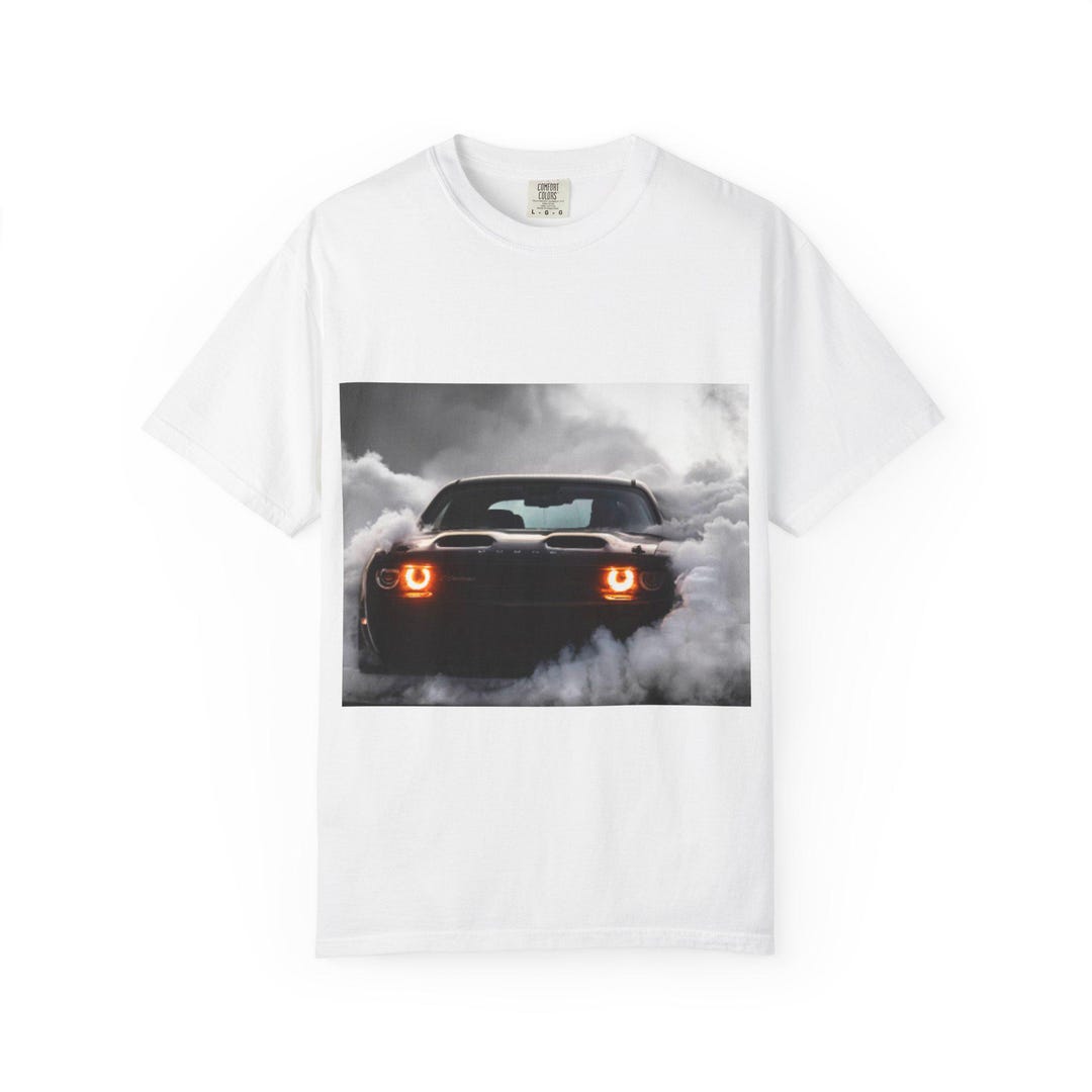 Muscle Car Burnout T-shirt | QR Code Back Print - Etsy