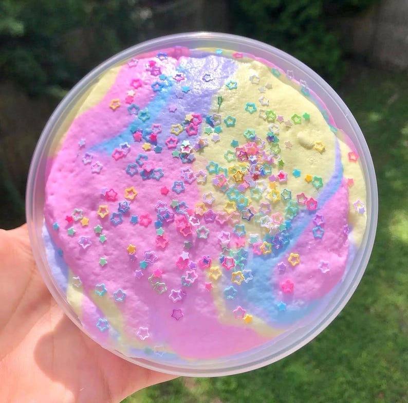 Cotton Candy Butter - Daiso Clay Buttery Slime, Very Spreadable & Soft ...