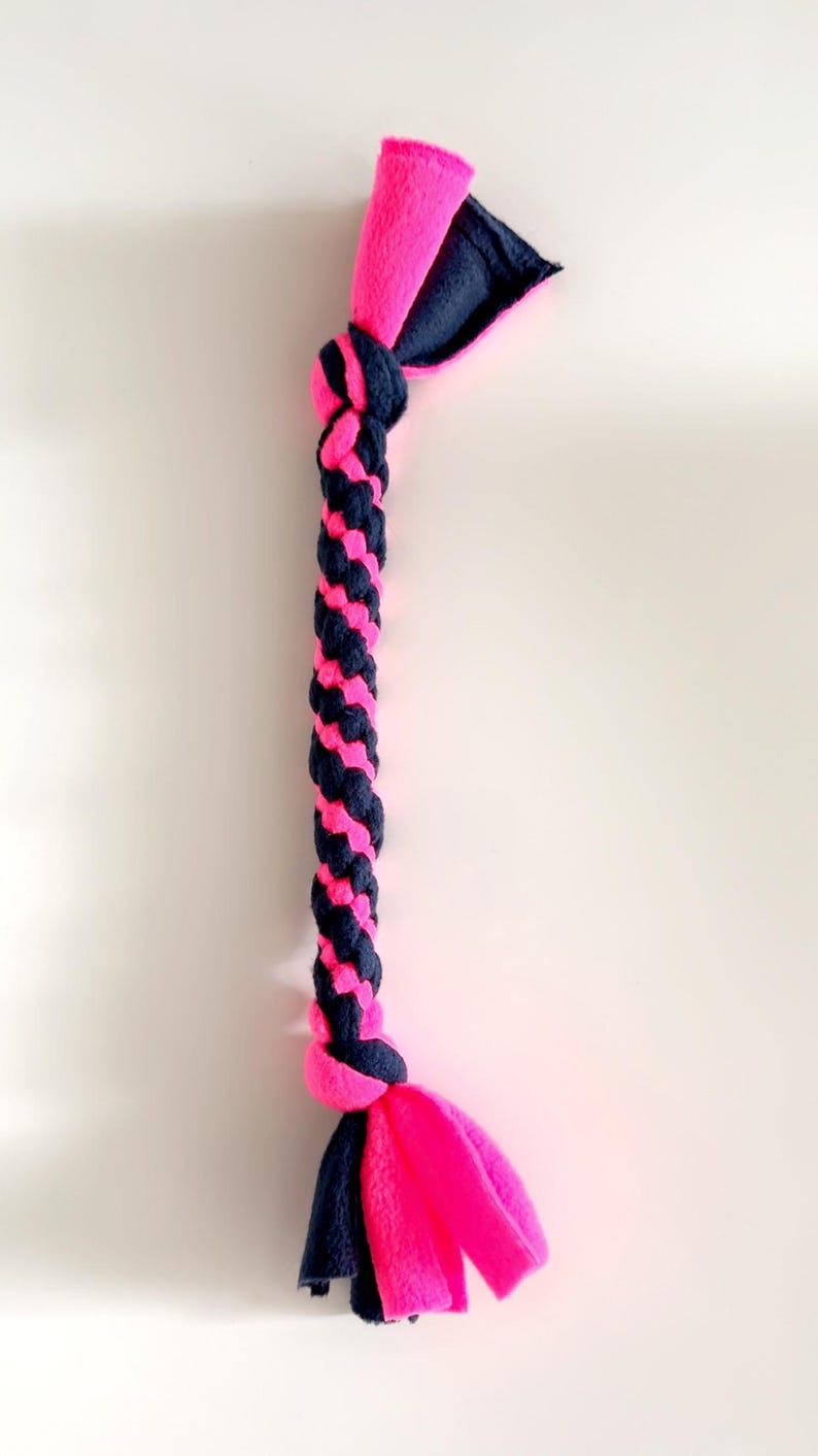Premium Thick Anti-pill Fleece Dog Tug Toy | Handmade Multi-colour Tug ...