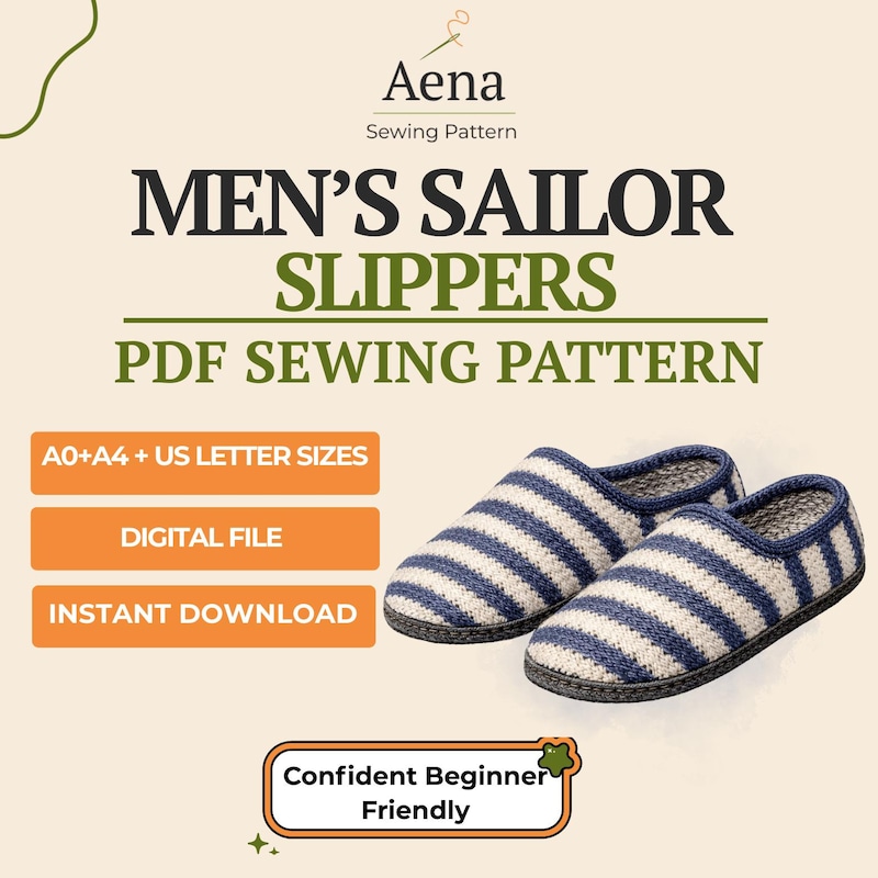 Mens Sailor Slippers - Etsy UK