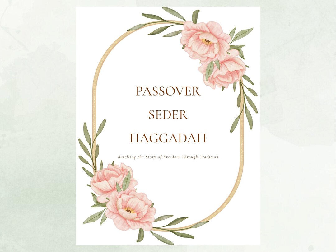 Passover Haggadah Printable, Christian Passover Seder Haggadah Guide ...