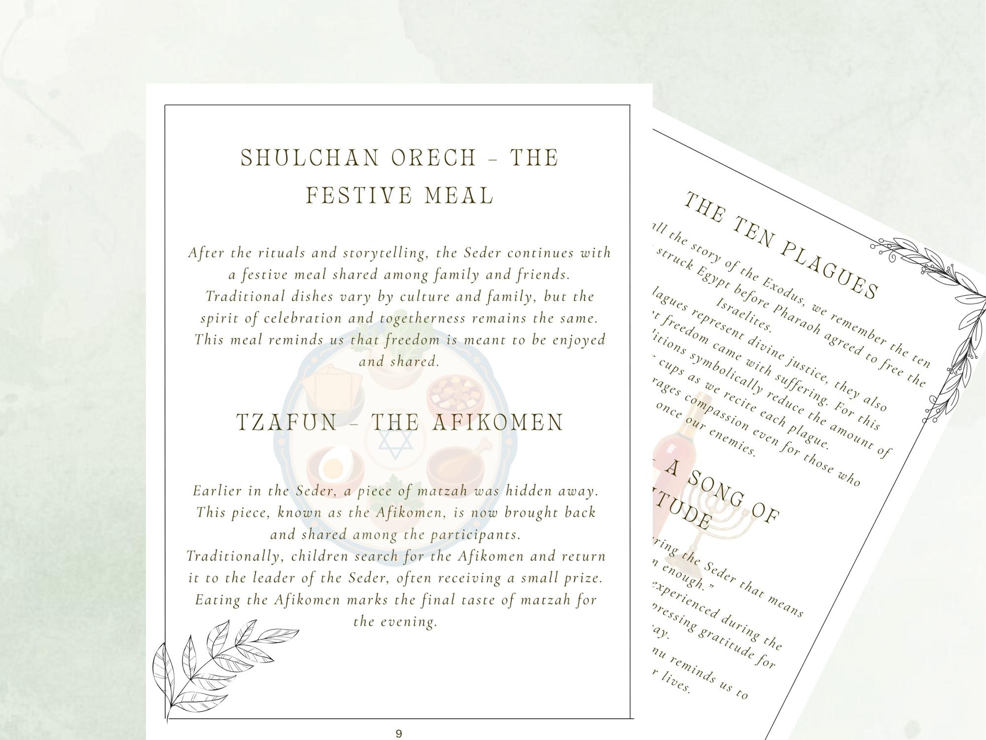 Passover Haggadah Printable, Christian Passover Seder Haggadah Guide ...