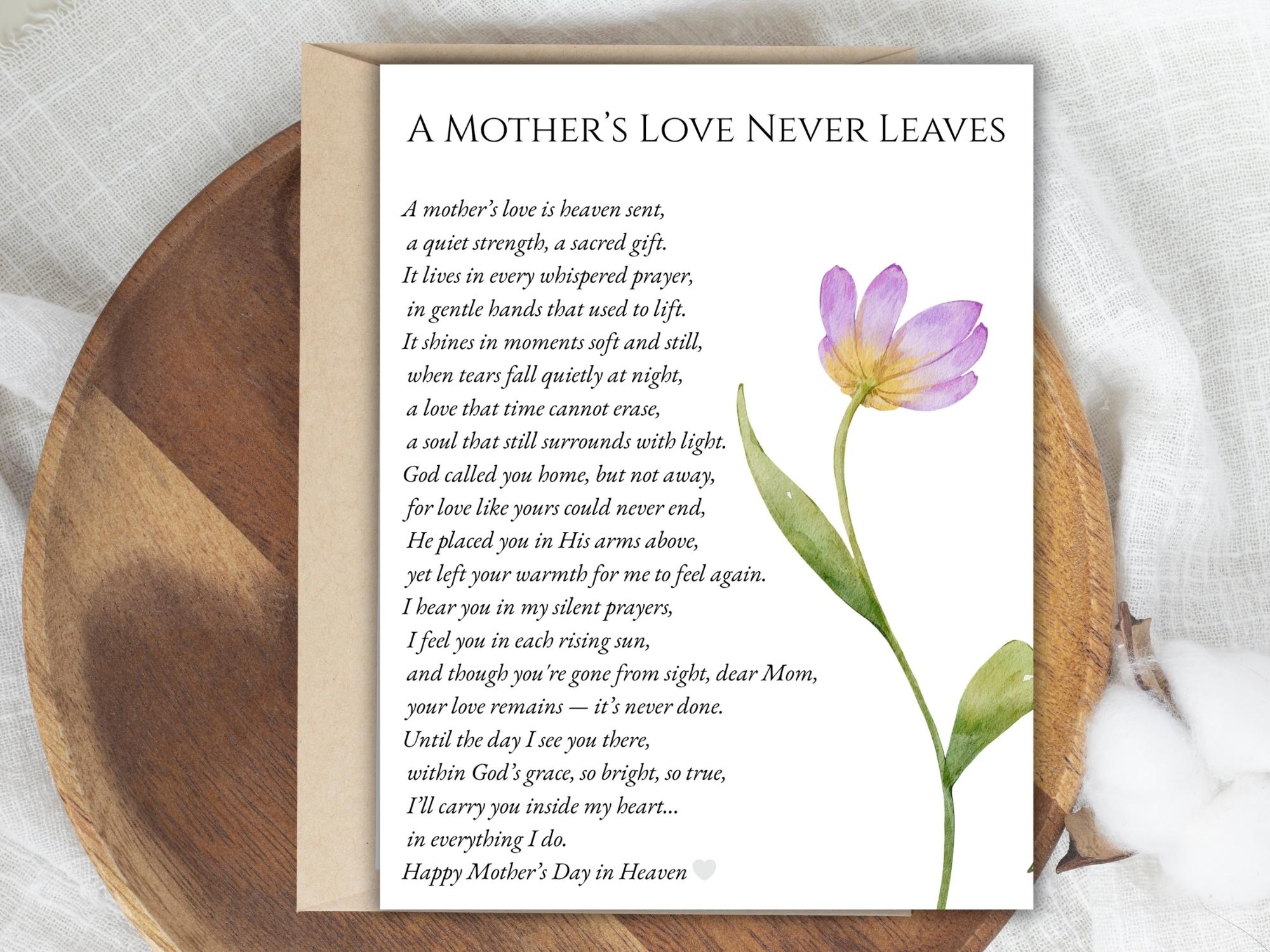 I Miss You Mom Mother’s Day in Heaven Printable, Memorial Mother’s Day ...