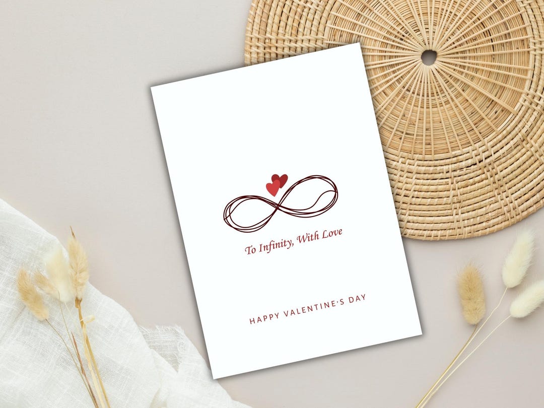 Minimal Valentine’s Day Card Printable | Infinity Love Card | Romantic ...