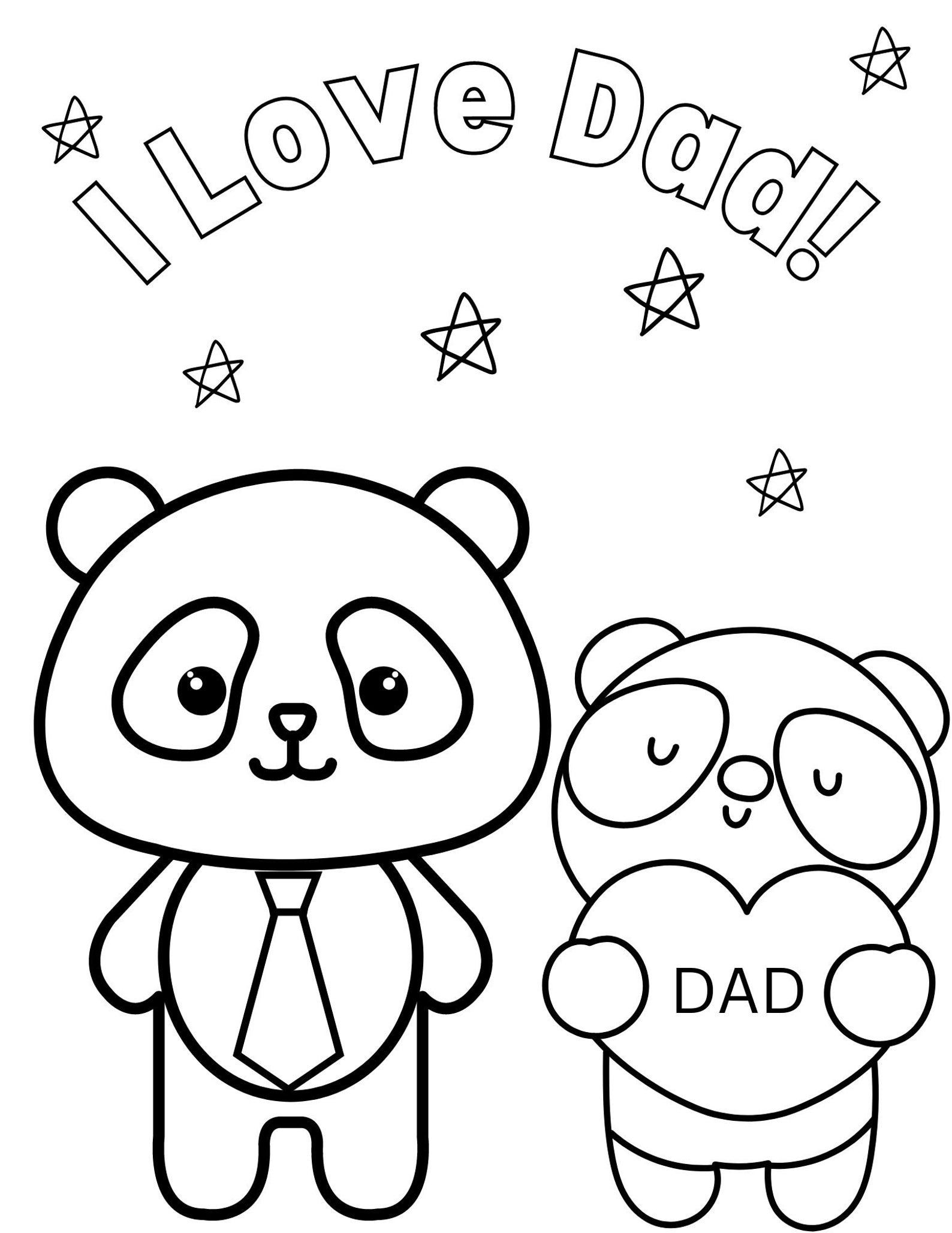 Father's Day Coloring Page, Father's Day Printables, Father's Day ...