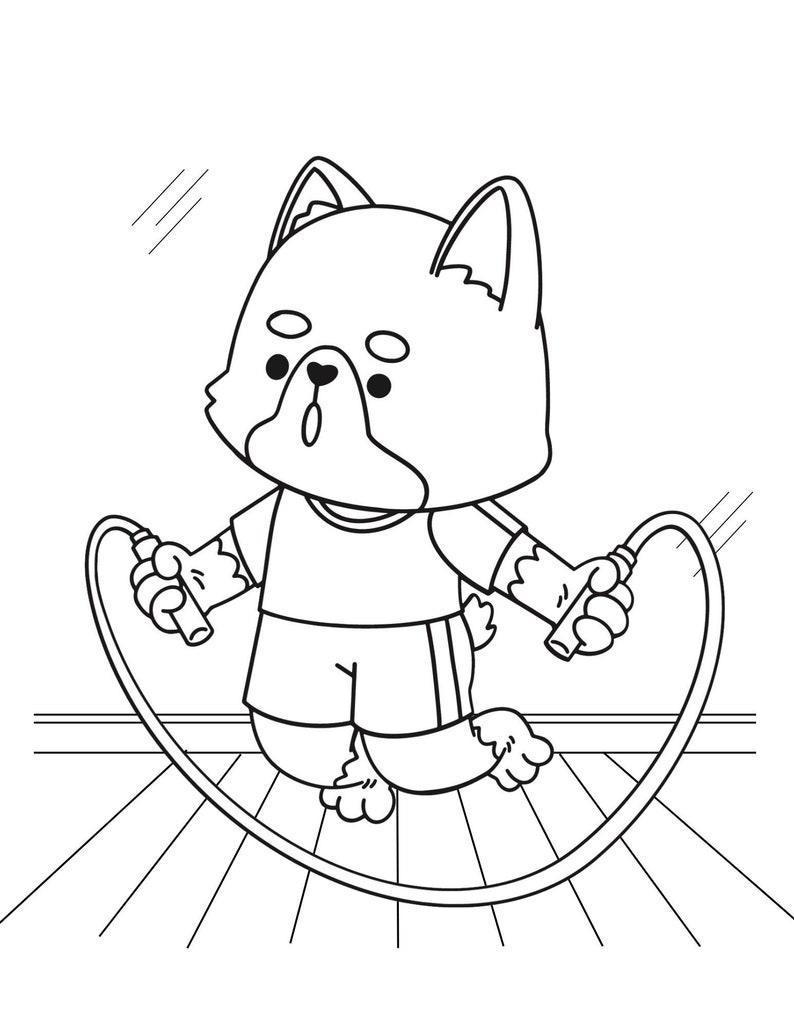 Workout Coloring Pages, Exercise Coloring Pages, Gym Coloring Pages ...