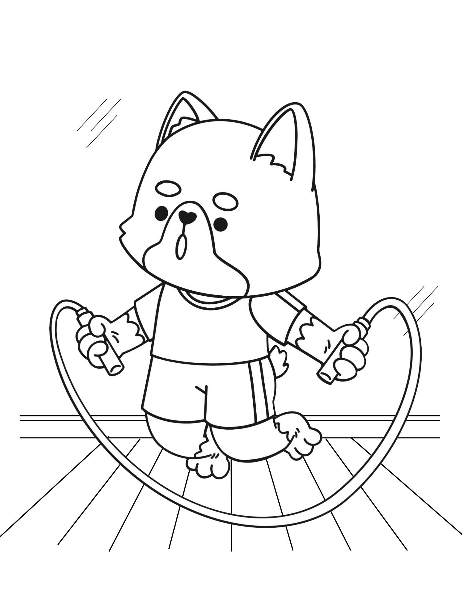 Workout Coloring Pages, Exercise Coloring Pages, Gym Coloring Pages ...