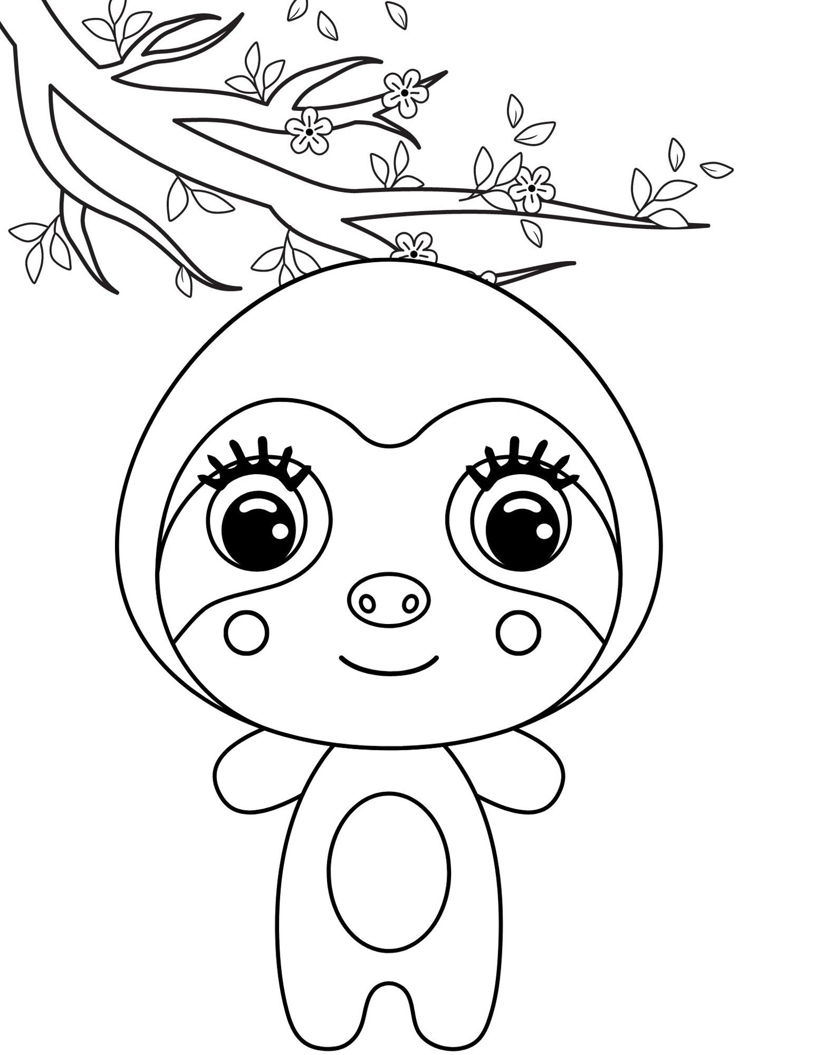 Sloth Coloring Pages, Sloth PDF, Sloth Printables, Sloth Coloring ...