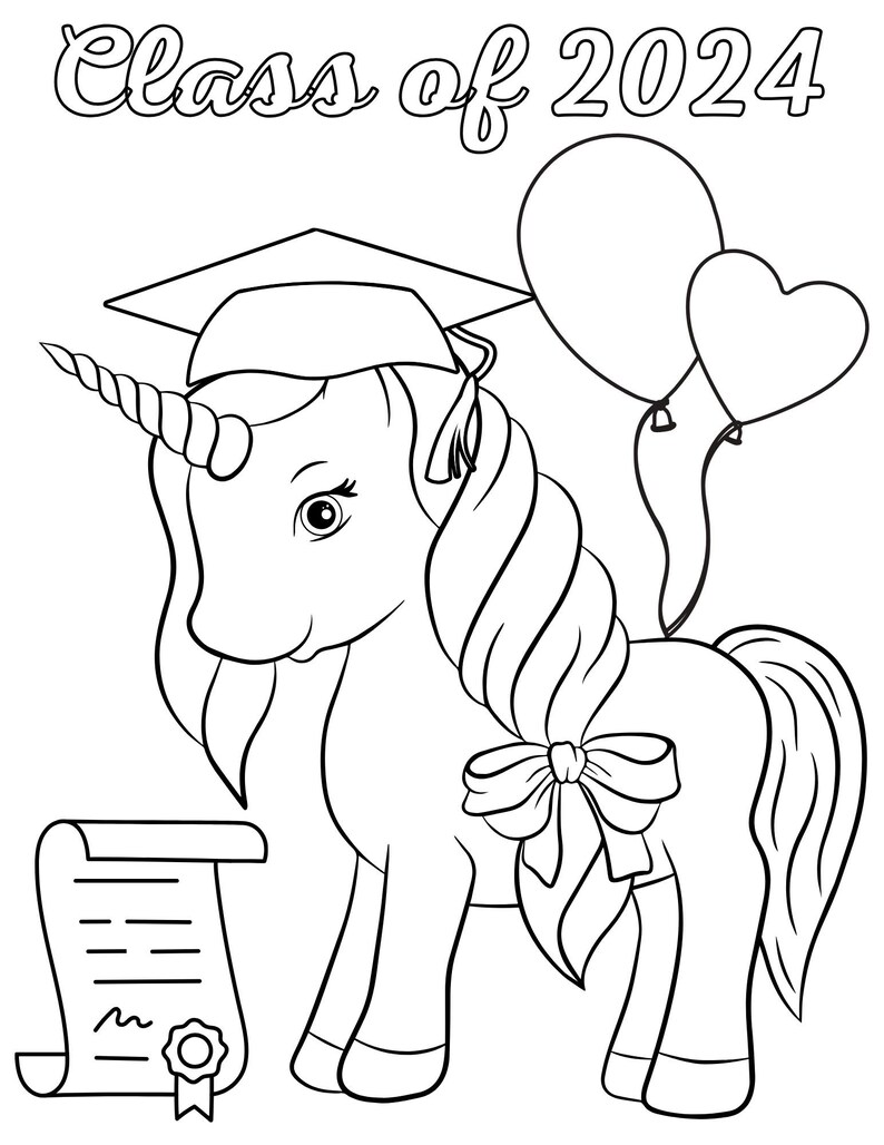 Graduation Coloring Pages, Graduation PDF, Graduation Printables ...