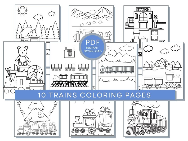 Transportation Coloring Pages, Bundle of 50, Boys Coloring, Ship ...