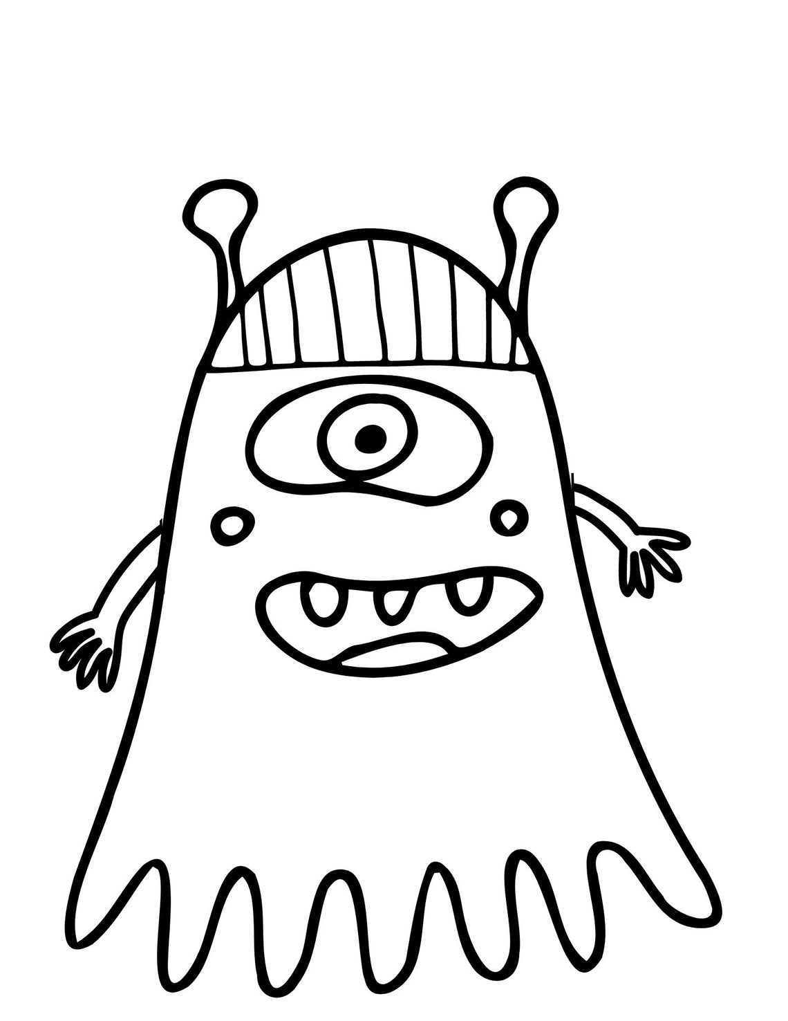 Monster Coloring Pages Monster PDF Monster Printables - Etsy