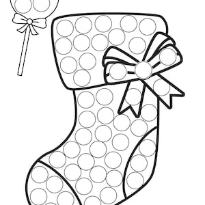 Christmas Dot Marker Coloring Pages, Do a Dot Christmas Painting ...