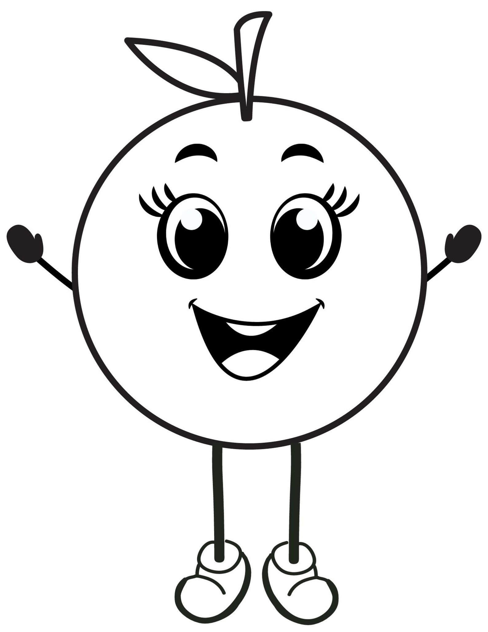 Cute Fruit Coloring Pages, Kawaii Food Printable, Funny Fruits Coloring ...