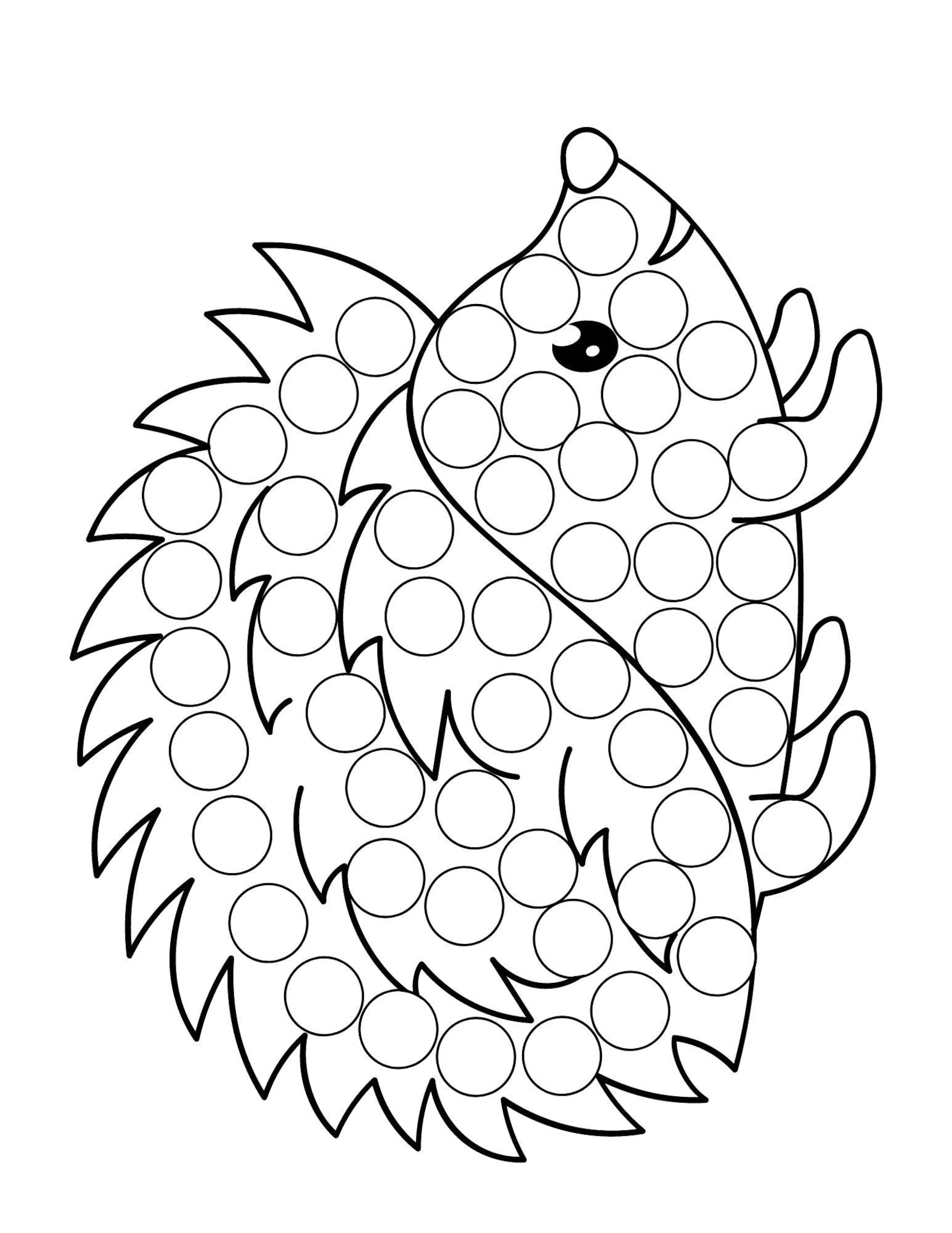 Fall Dot Marker Coloring Pages, Fall Printable, Fall Dot Coloring, Fall ...