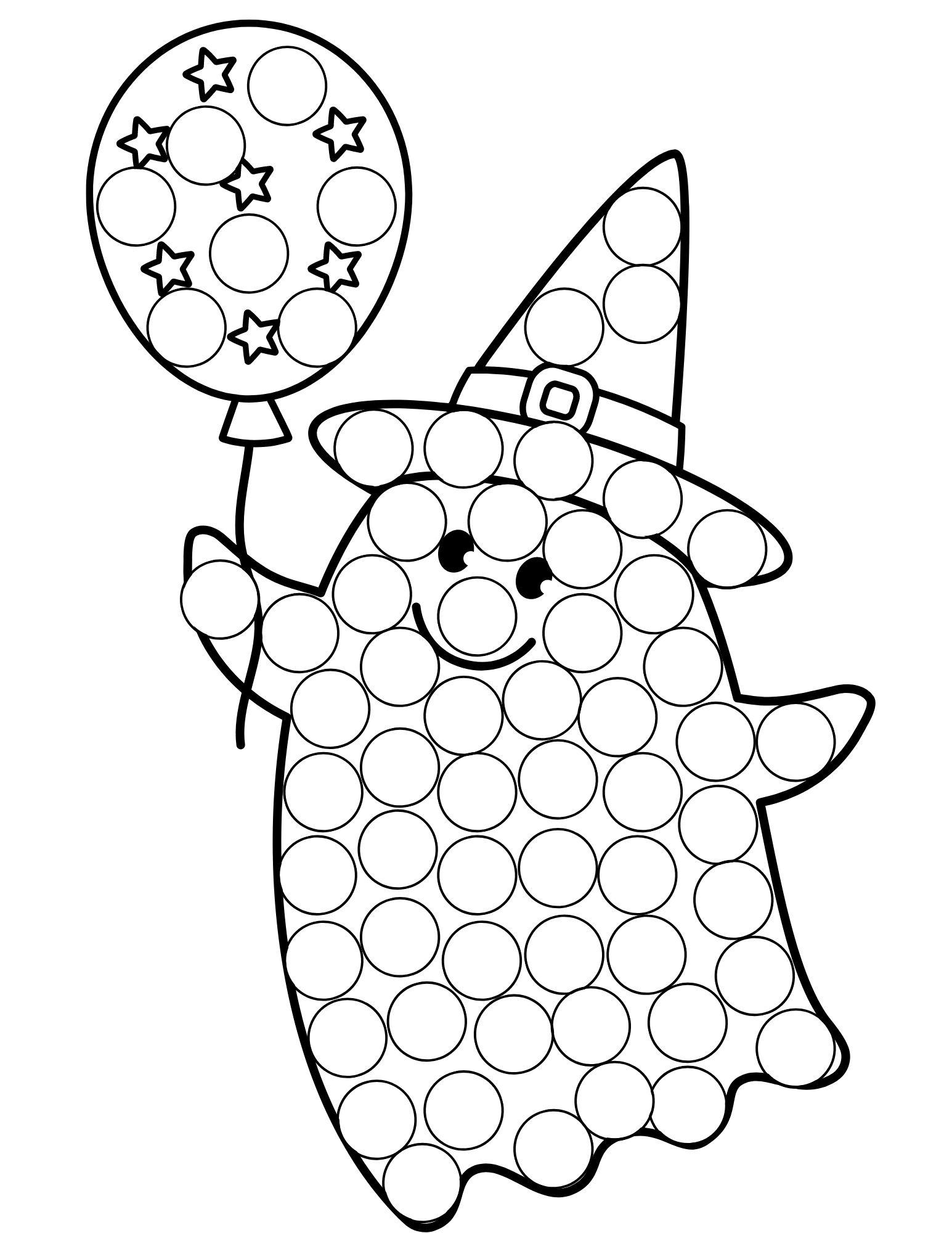 Halloween Dot Marker Coloring Pages, Halloween Dot Marker, Halloween Do ...