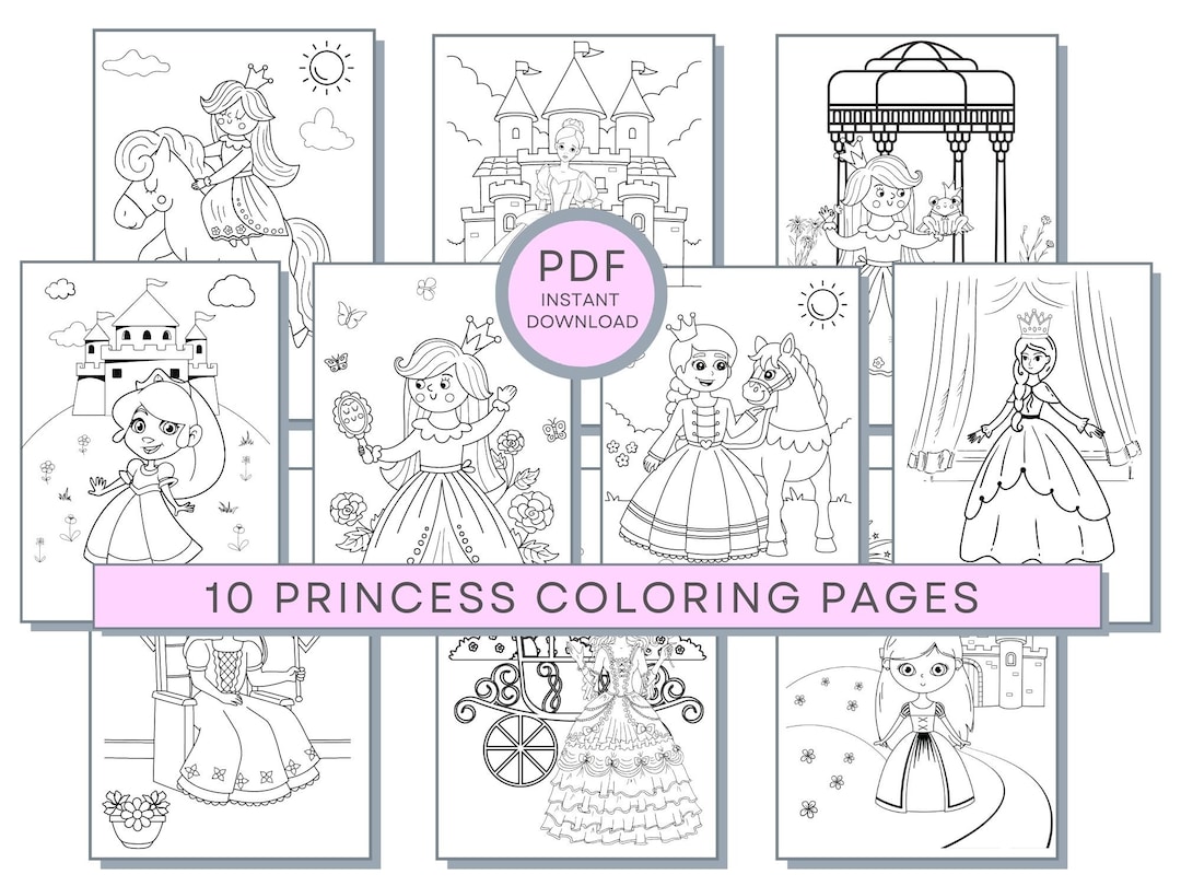 Princess Coloring Pages, Princess Printables, Princess Sheets, Princess ...