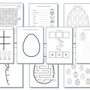 Easter Activity Pages, Easter PDF, Easter Printables, Easter Coloring ...