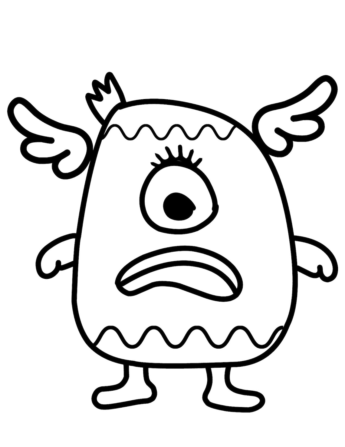 Monster Coloring Pages, Monster PDF, Monster Printables, Monster ...
