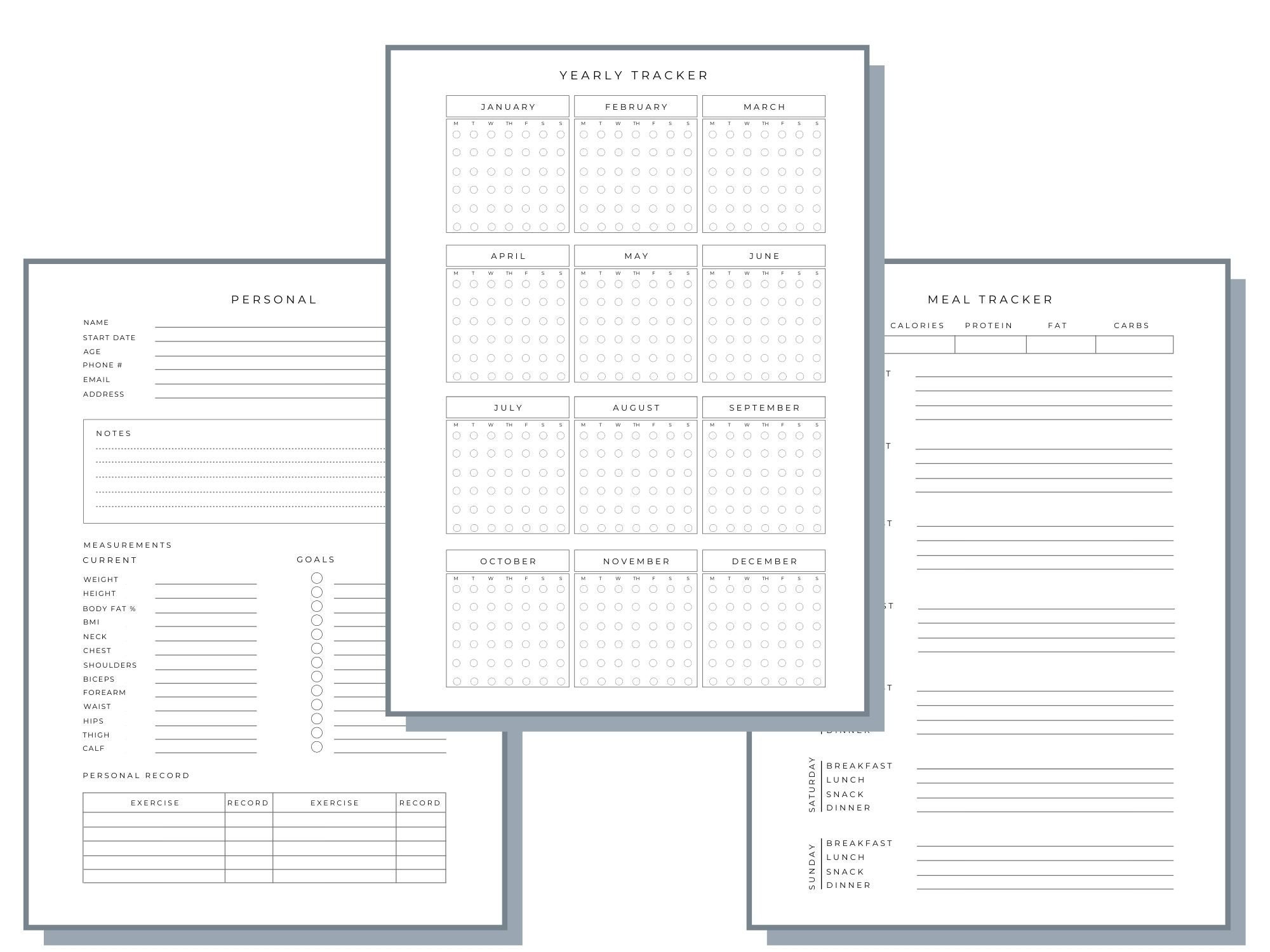 Workout Planner, 10 Page Fitness Planner, Health Planner, Fitness ...