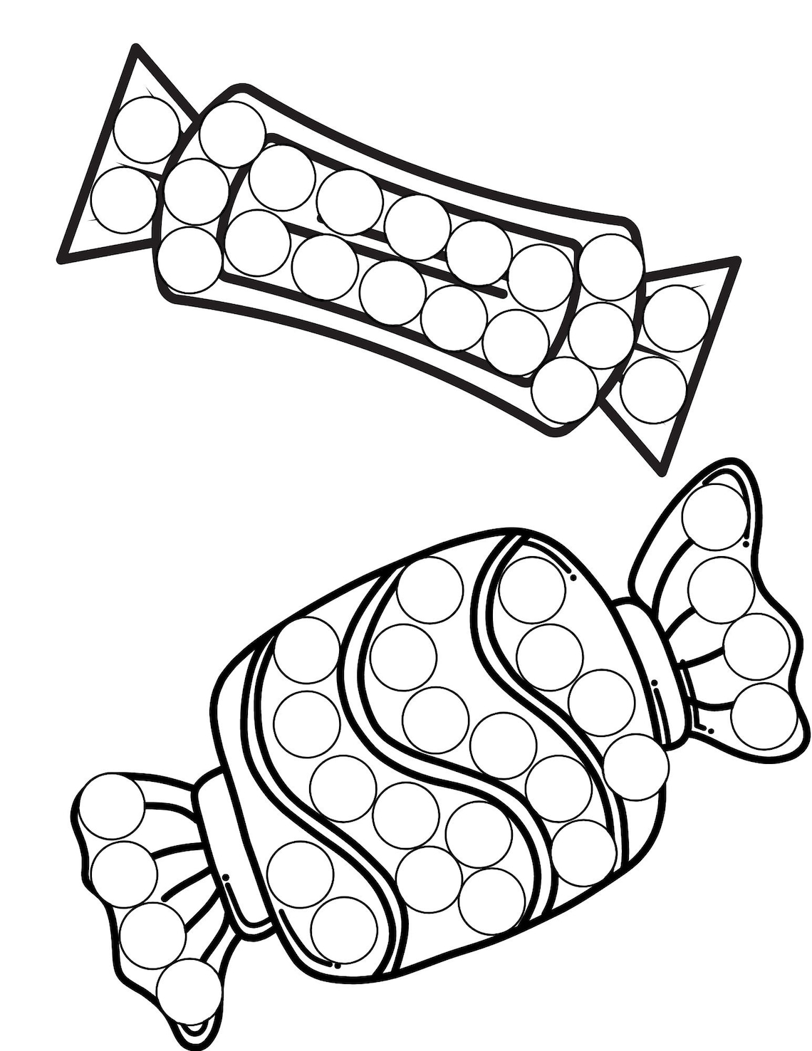Dot Marker Candy Coloring Pages, Do a Dot Candy Coloring, Printable ...