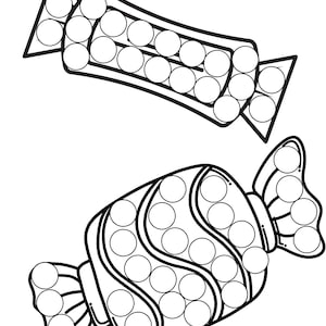 Dot Marker Candy Coloring Pages, Do a Dot Candy Coloring, Printable ...