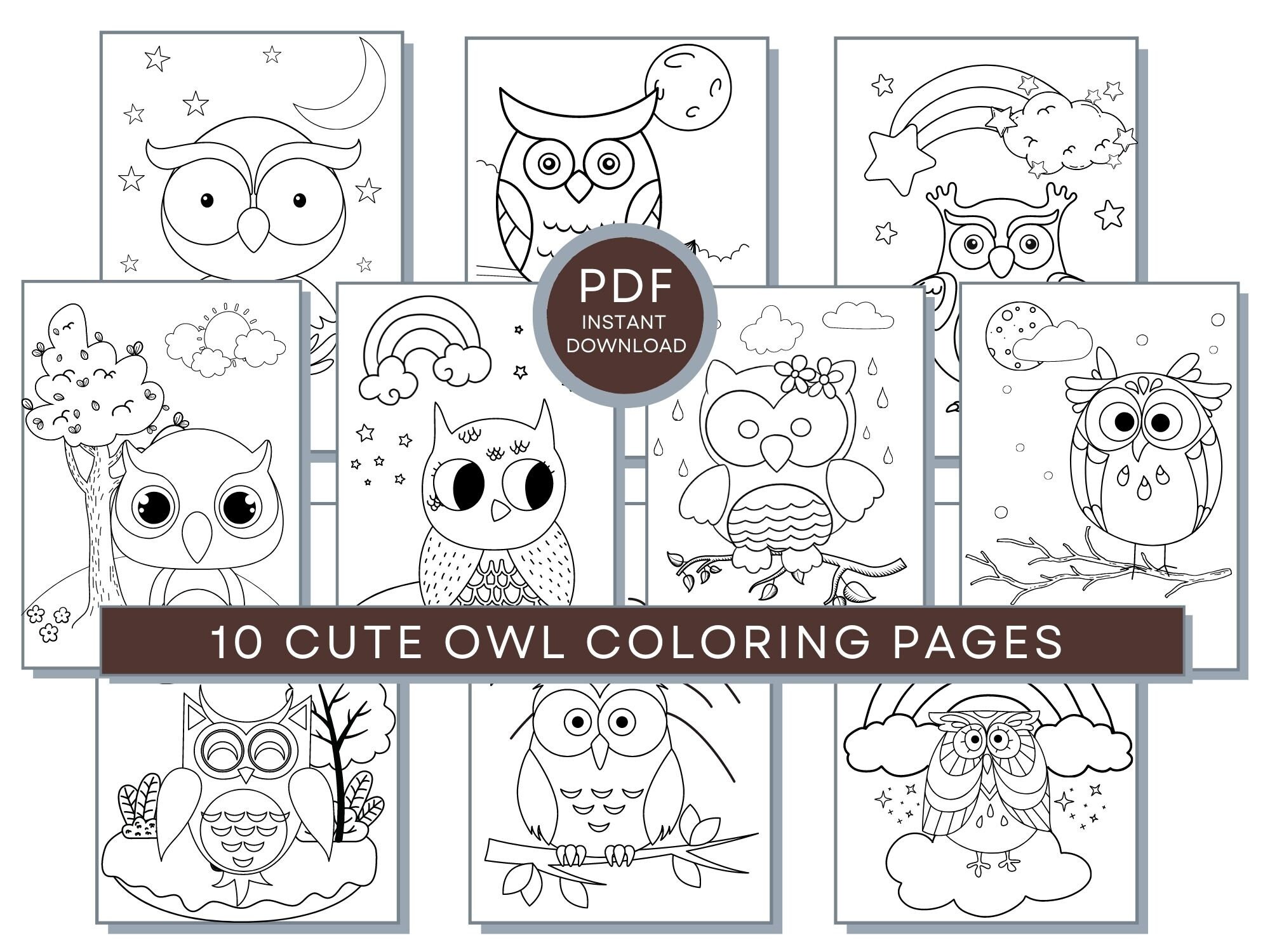 Cute Owl Coloring Page